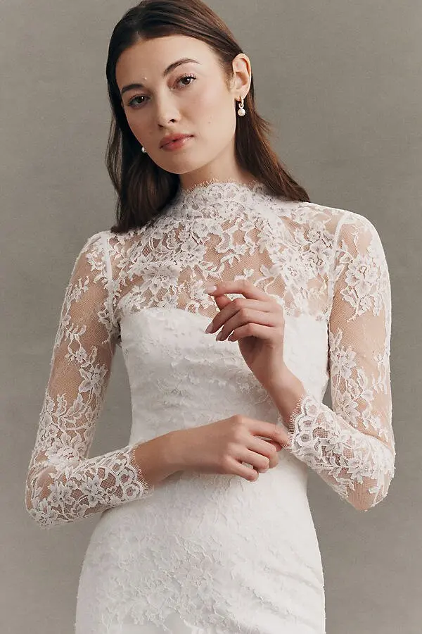 PRONOVIAS Sandey Lace Jacket - Off-white
