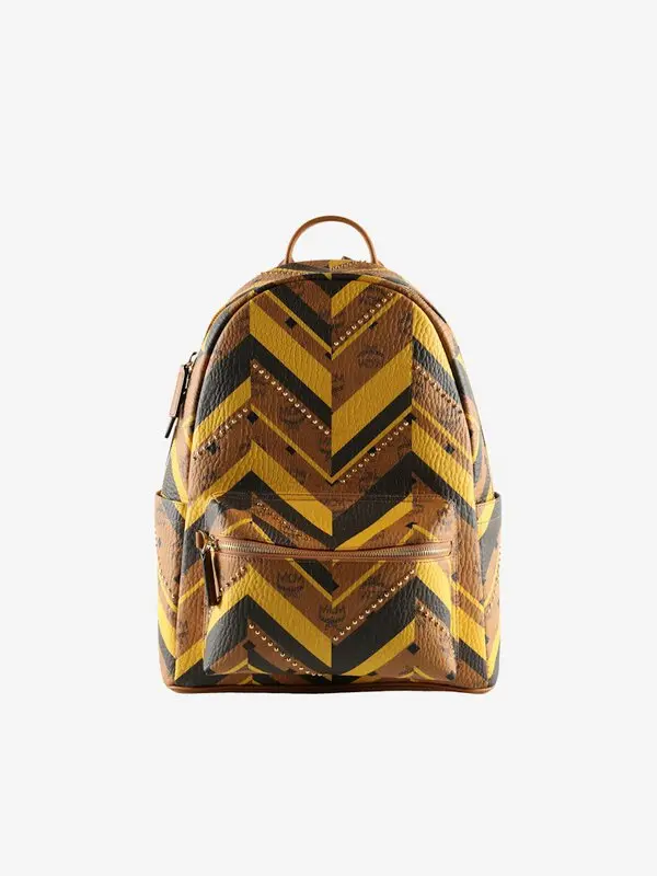 Mcm Stark Medium Backpack - Cognac