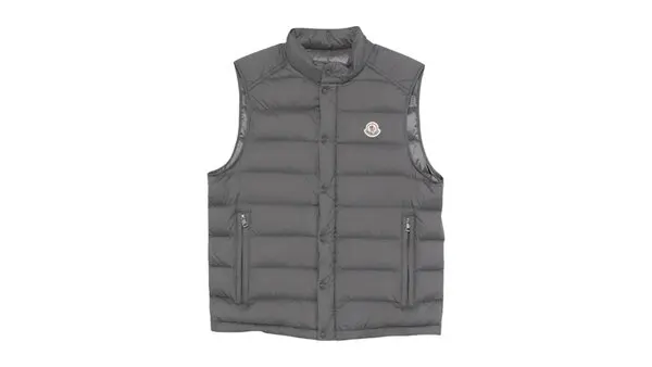 Moncler Barthe Stand Up Collar Vest - Thunderstorm