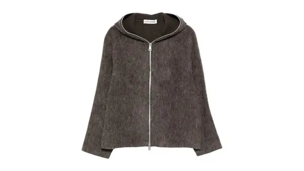 Our Legacy Full Zip Hooded Sweatshirt - Mole Grey