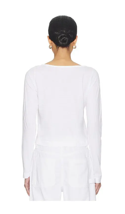 PERFECTWHITETEE Drop Shoulder Long Sleeve Top