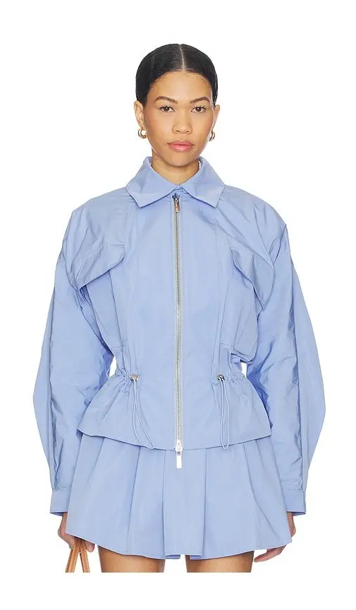 SELMACILEK Cropped Ripstop Jacket With Drawstring Waist