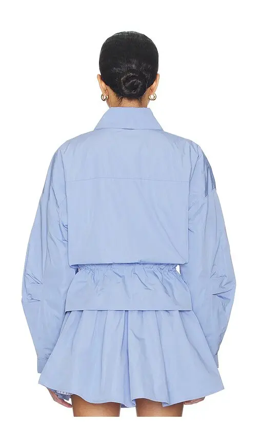 SELMACILEK Cropped Ripstop Jacket With Drawstring Waist