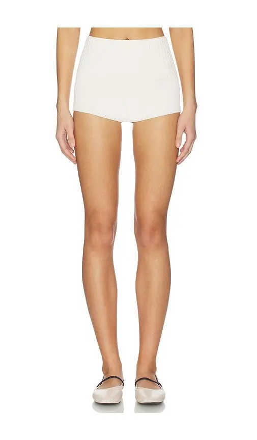 LOVERS AND FRIENDS Lanney Knit Mini Short - Ivory