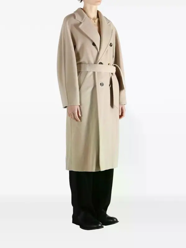Max Mara Madame Belted Double-breasted Coat - Neutrals