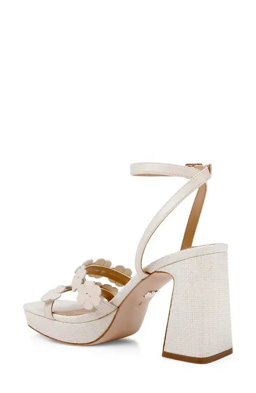 Badgley Mischka Waverly Platform Sandals - Cream Leather