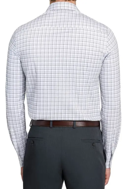 W.R.K Slim Fit Plaid Reworked Dress Shirt - White/grey