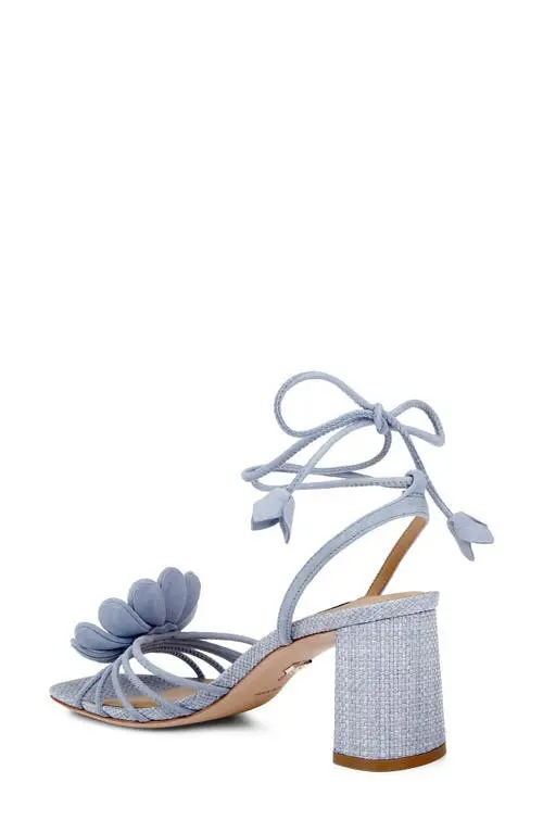 Badgley Mischka Wallflower Ankle Wrap Sandal - Aqua Suede