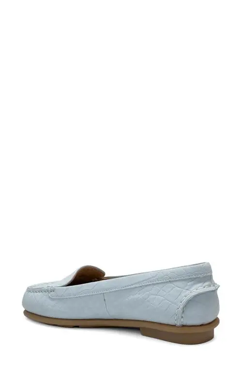 Aerosoles Croc-embossed Loafer - Pale Blue