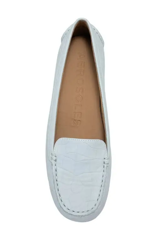 Aerosoles Croc-embossed Loafer - Pale Blue