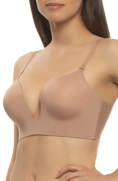 Felina Entice Longline Plunge Push-up Bra - Suede