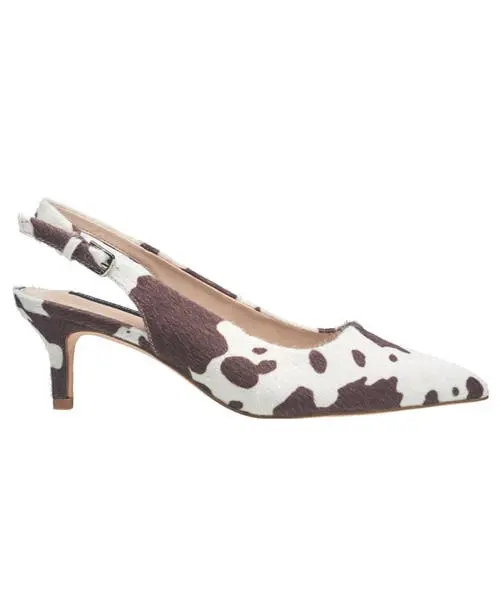 French Connection Cowprint Slingback Heels