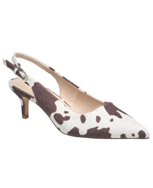 French Connection Quinn Cowprint Slingback Heel - Brown