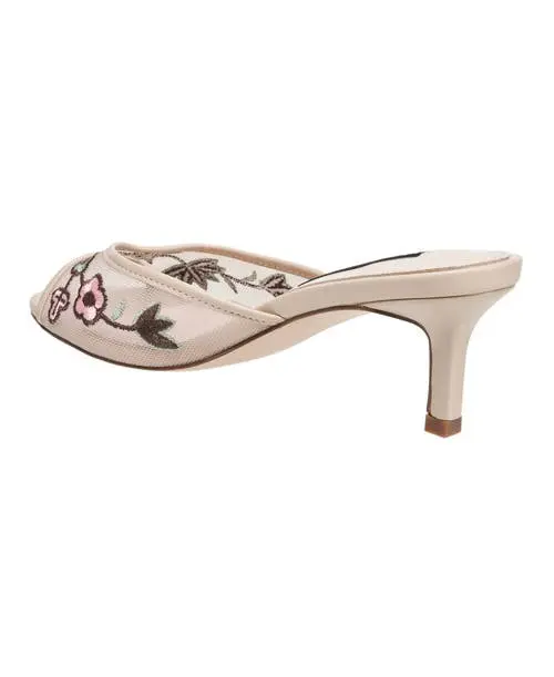 French Connection Louvisa Embroidered Kitten Heel