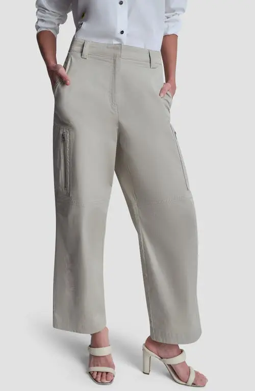 Dkny Stretch Cotton Poplin Cargo Pants - Pebble