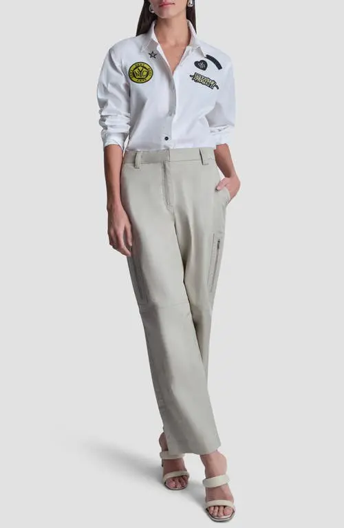 Dkny Stretch Cotton Poplin Cargo Pants - Pebble