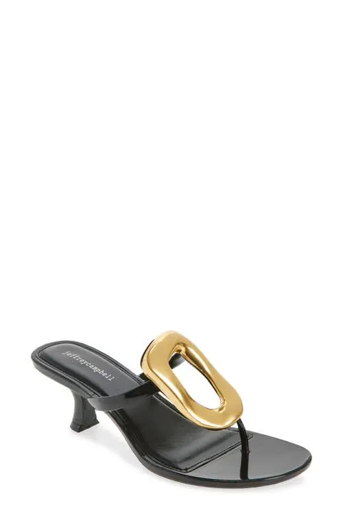 Jeffrey Campbell Linq Up Slide Sandals - Black Gold