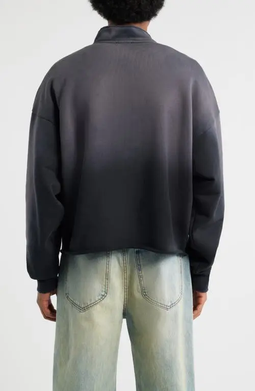 ELWOOD Oversized Raw Edge Quarter Zip Pullover