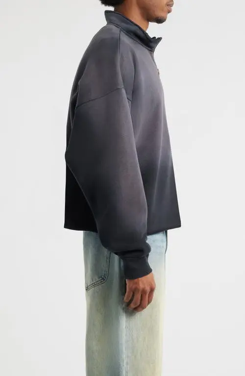 ELWOOD Oversized Raw Edge Quarter Zip Pullover