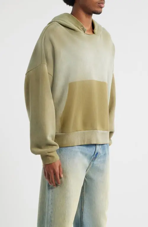 ELWOOD Oversized Cut Throat Hoodie - Olive