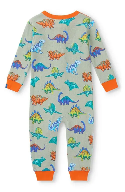 HATLEY Dino Party Organic Cotton Zip Romper