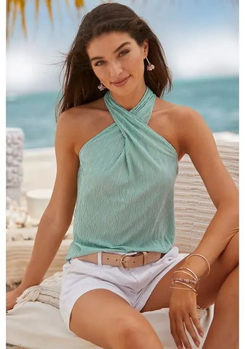 LASCANA Crossover Halter Neck Top