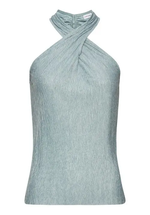 LASCANA Halter Neck Top With Keyhole Back