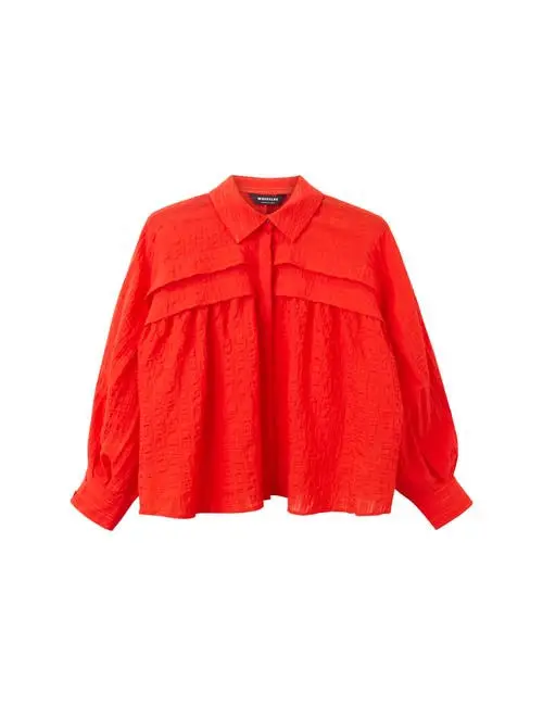 Whistles Textured Frill Detail Blouse