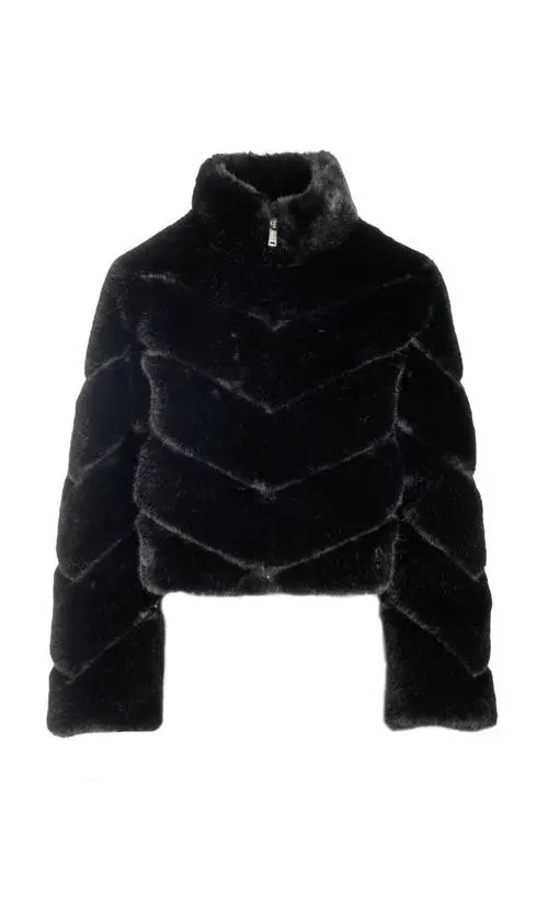 Generation Love Brianna Faux Fur Jacket - Black