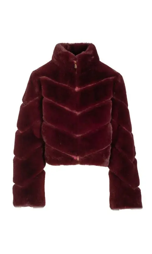 Generation Love Brianna Faux Fur Jacket - Red