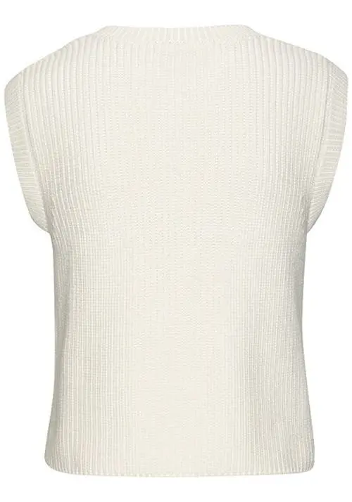 LASCANA Sleeveless Button-down Sweater Vest