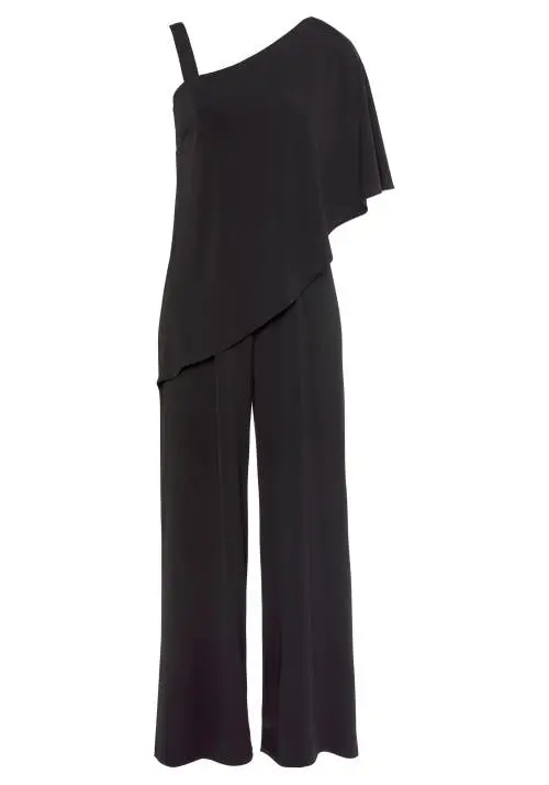 LASCANA Asymmetrical One-shoulder Jumpsuit With Wide Legs