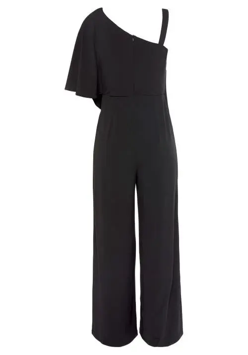 LASCANA Asymmetrical One-shoulder Jumpsuit With Wide Legs