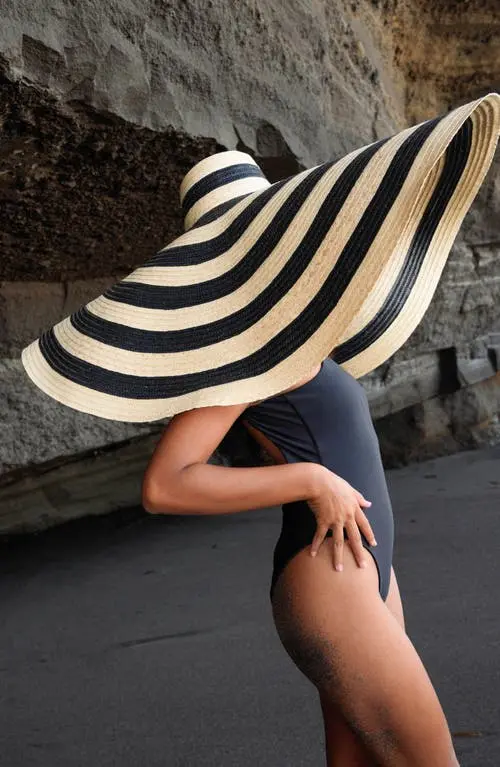 BRUNNA.CO The Solana Oversized Striped Straw Hat