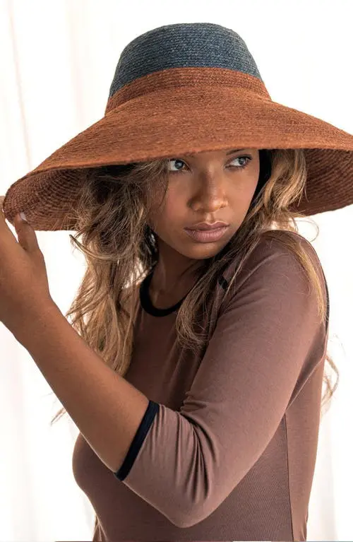 BRUNNA.CO The Riri Duo Jute Straw Hat - Burnt Sienna