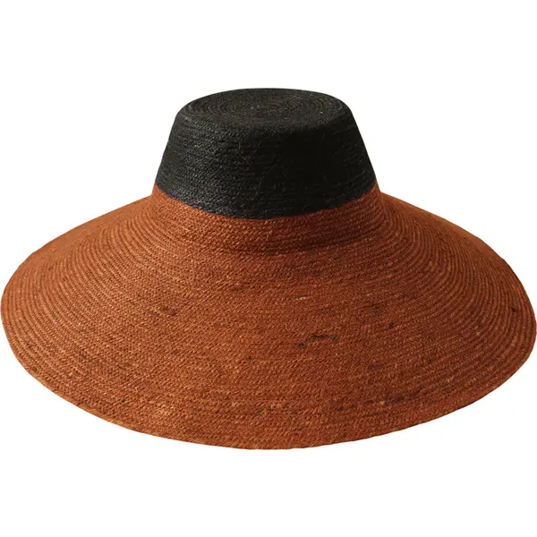 BRUNNA.CO Riri Duo Jute Straw Sun Hat - Burnt Sienna