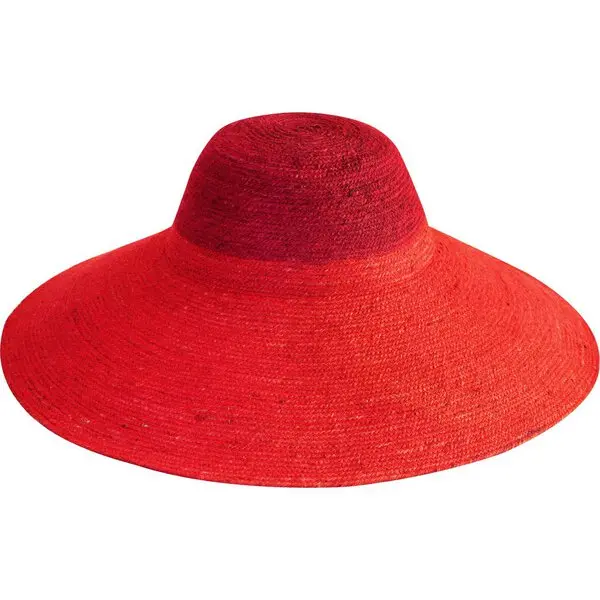 BRUNNA.CO Riri Duo Jute Straw Sun Hat - Red