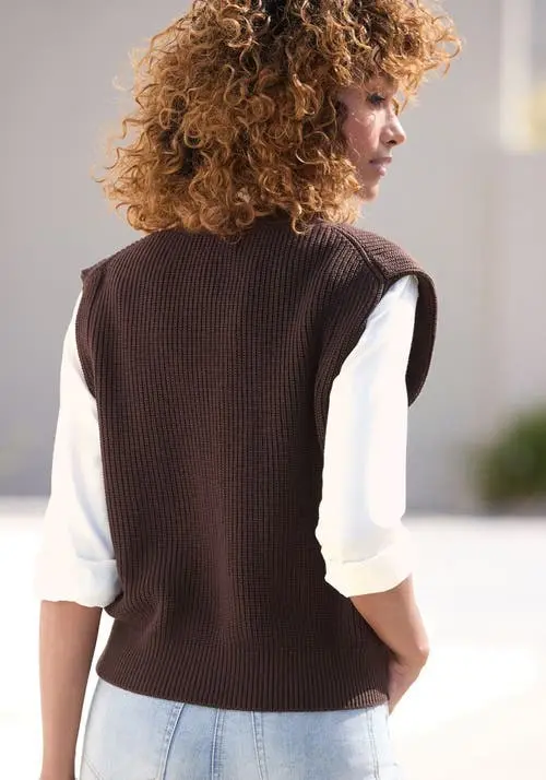LASCANA Button Detailed Sweater Vest