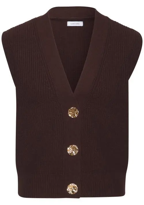 LASCANA Button Detailed Sweater Vest