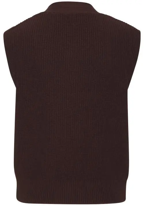 LASCANA Button Detail Ribbed Knit Sweater Vest