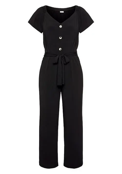 LASCANA Button Detail Culotte Jumpsuit