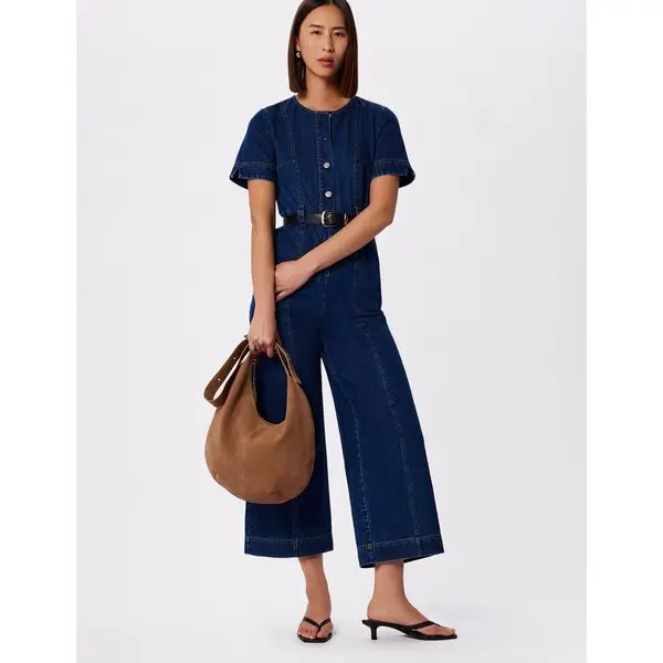 Whistles Button Down Jumpsuit - Denim