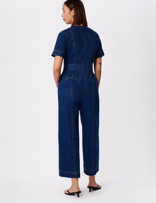 Whistles Button Down Jumpsuit - Denim