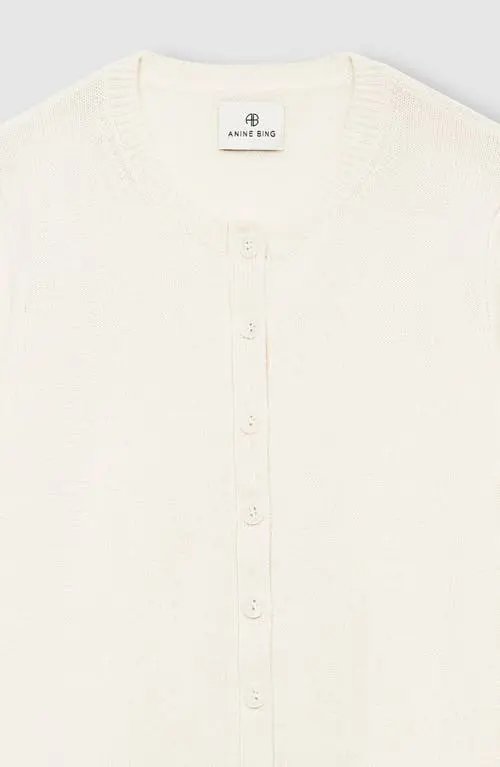 ANINE BING Gracie Cashmere Cardigan - Cream
