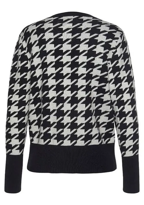 LASCANA Houndstooth Cardigan With Pearl Button