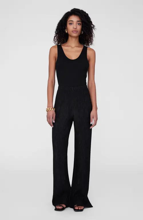 ANINE BING Aden Pleated Knit Pant
