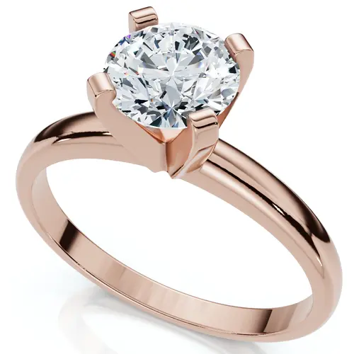 BLISS DIAMOND 3/4ct Solitaire Round Cut Lab Grown Diamond Engagement Ring 14k Gold - 14k Rose Gold