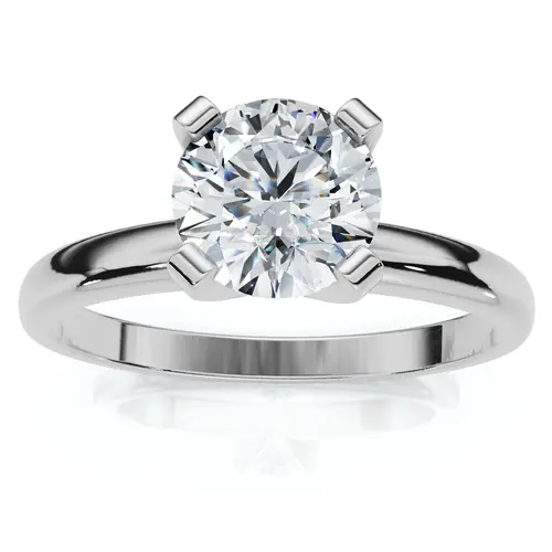 BLISS DIAMOND 3/4ct Solitaire Round Cut Lab Grown Diamond Engagement Ring 14k Gold - 14k White Gold