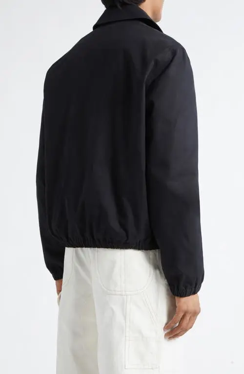 Ami Embossed Logo Cotton Zip Jacket - Noir