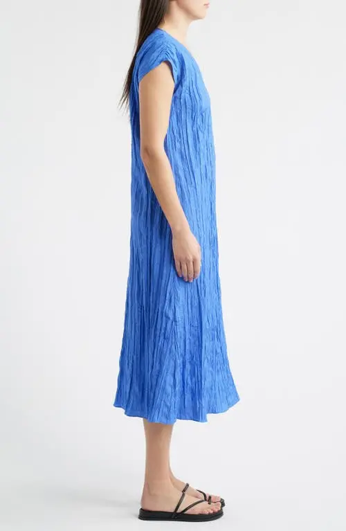 Eileen Fisher Cap Sleeve Silk Maxi Dress